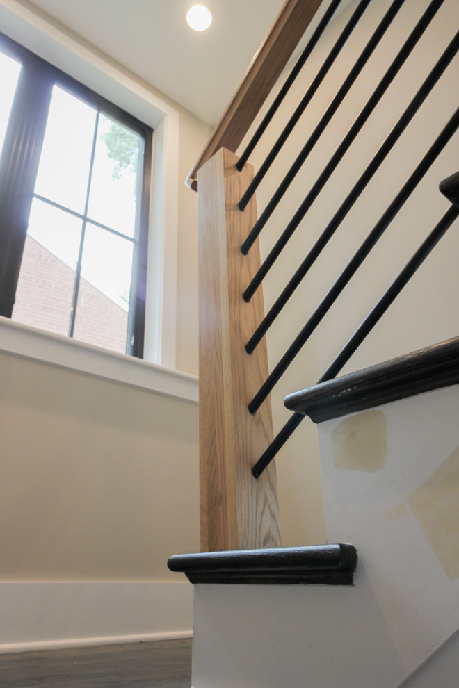 69_Stunning Natural Handrails & Newels + Horizontal Metal Rods ...