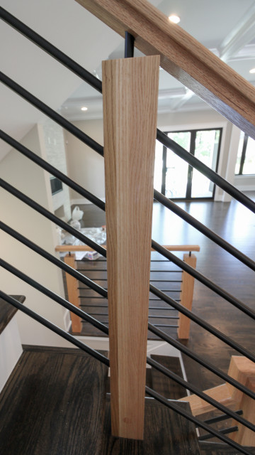 69_Stunning Natural Handrails & Newels + Horizontal Metal Rods ...