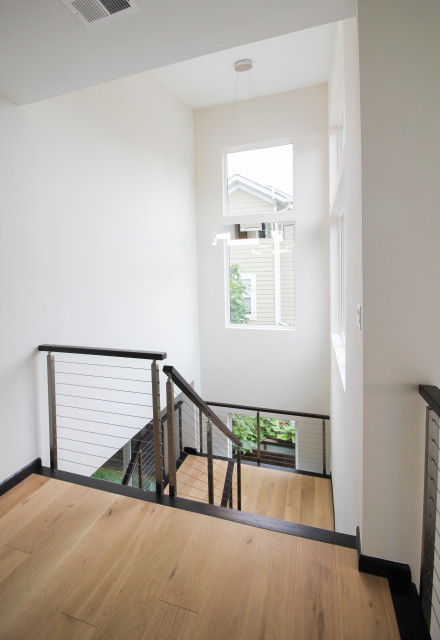 70_Contemporary Stairs With No Risers & Horizontal Railing, Vienna VA ...