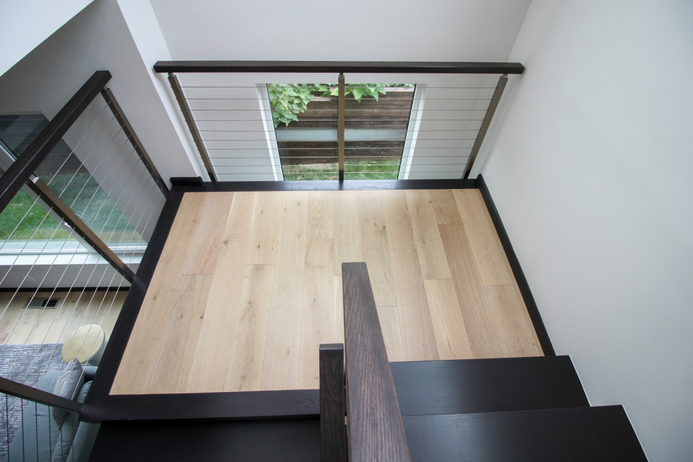 70_Contemporary Stairs With No Risers & Horizontal Railing, Vienna VA ...