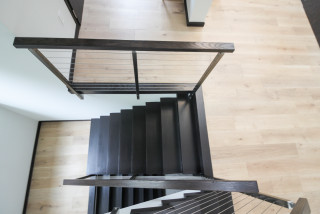70_Contemporary Stairs With No Risers & Horizontal Railing, Vienna VA ...
