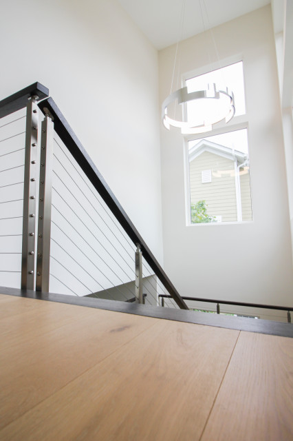 70_Contemporary Stairs With No Risers & Horizontal Railing, Vienna VA ...