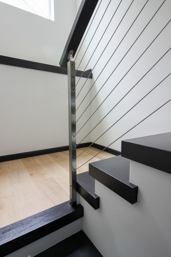 70_Contemporary Stairs With No Risers & Horizontal Railing, Vienna VA ...