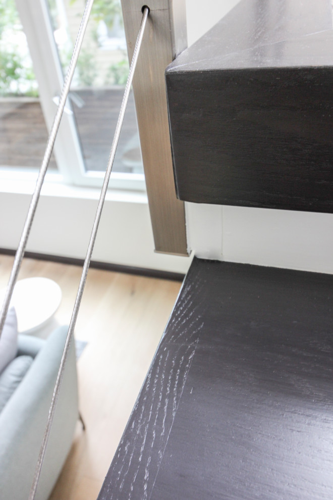 70_Contemporary Stairs With No Risers & Horizontal Railing, Vienna VA ...