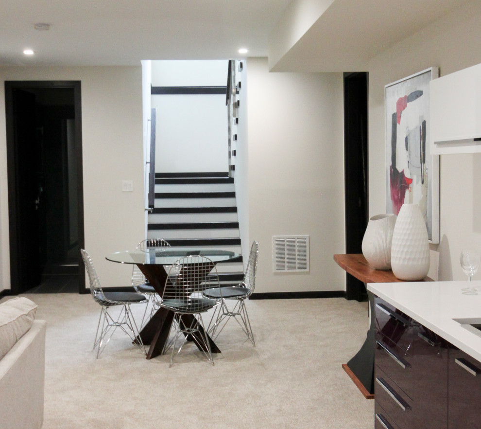 70_Contemporary Stairs With No Risers & Horizontal Railing, Vienna VA ...