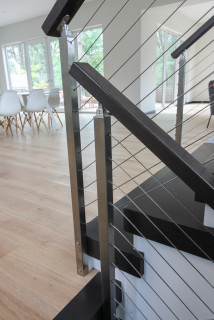 70_Contemporary Stairs With No Risers & Horizontal Railing, Vienna VA ...