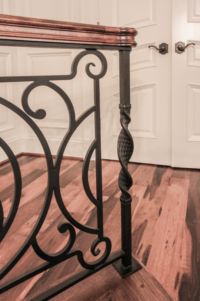 74_Exquisite Circular Stair with Metal Railing Panels, Highland MD ...