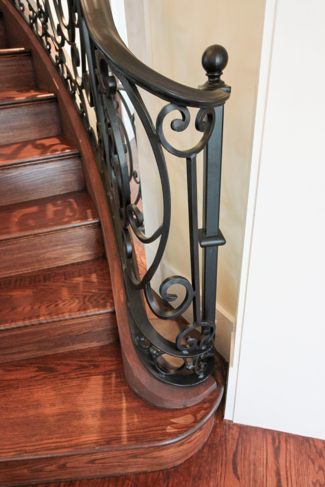 76_Striking Traditional Staircase in French Provincial Home, Potomac MD ...