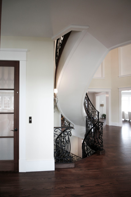 76_Striking Traditional Staircase in French Provincial Home, Potomac MD ...