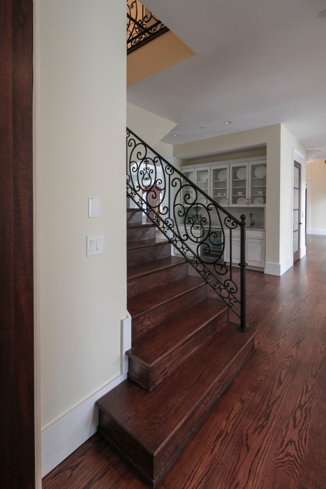 76_Striking Traditional Staircase in French Provincial Home, Potomac MD ...