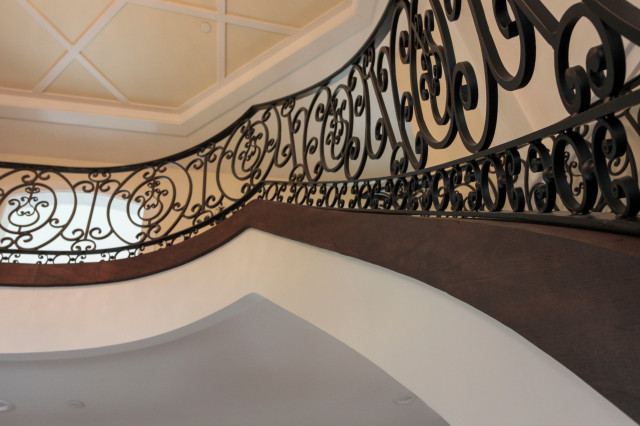 76_Striking Traditional Staircase in French Provincial Home, Potomac MD ...
