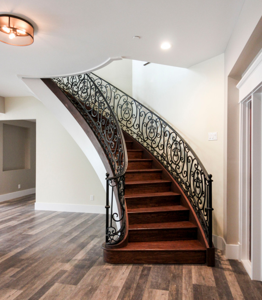 76_Striking Traditional Staircase in French Provincial Home, Potomac MD ...