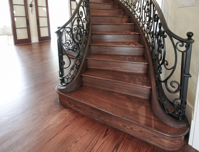 76_Striking Traditional Staircase in French Provincial Home, Potomac MD ...