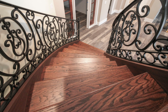 76_Striking Traditional Staircase in French Provincial Home, Potomac MD ...