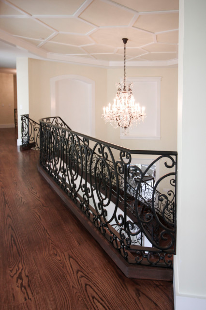 76_Striking Traditional Staircase in French Provincial Home, Potomac MD ...