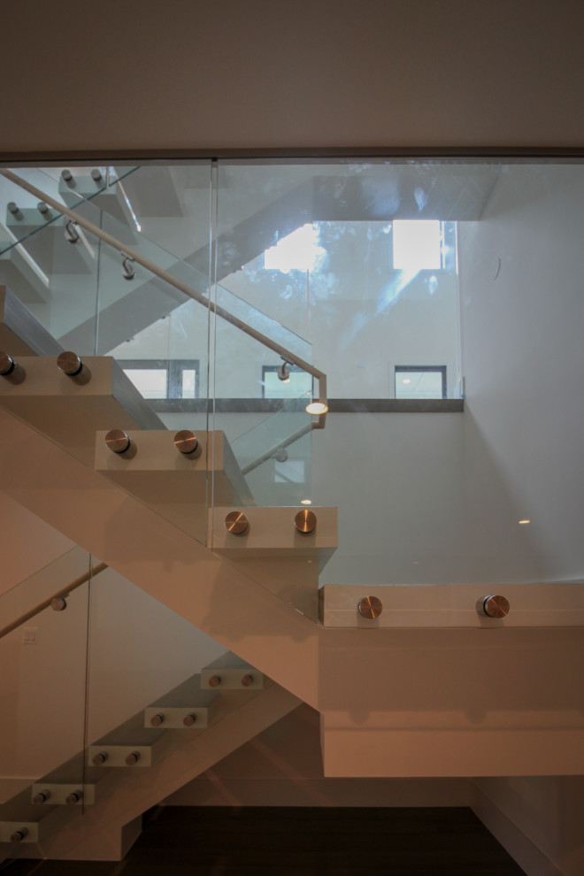 80_Floating Switchback Glass + Mono-beam Staircase, McLean VA 22101 ...