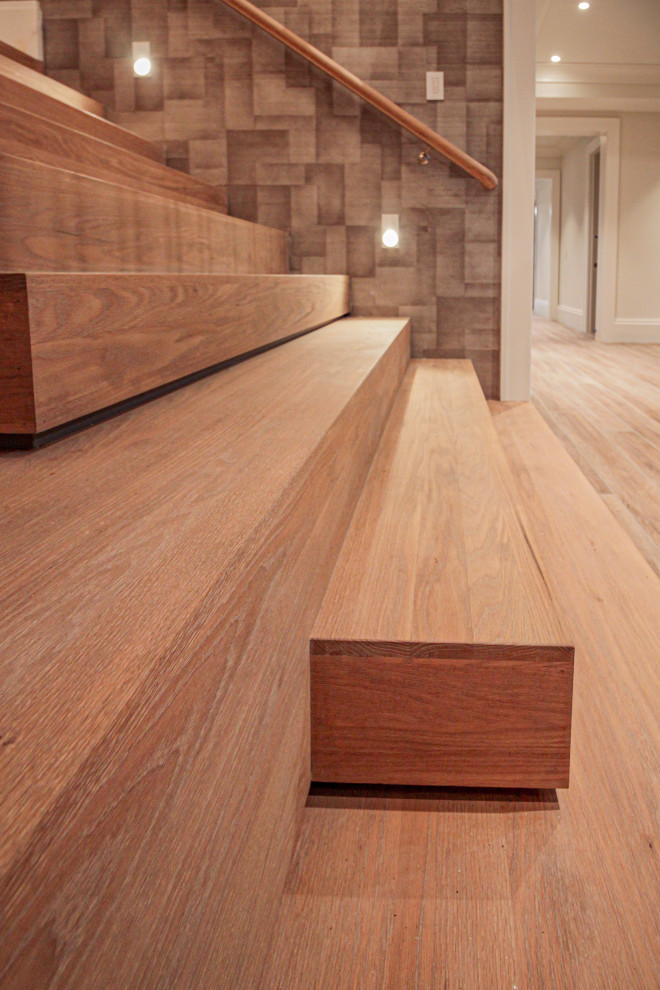 81_Modern Oak Steps with Raised Area for Seating, Great Falls VA 22066 ...