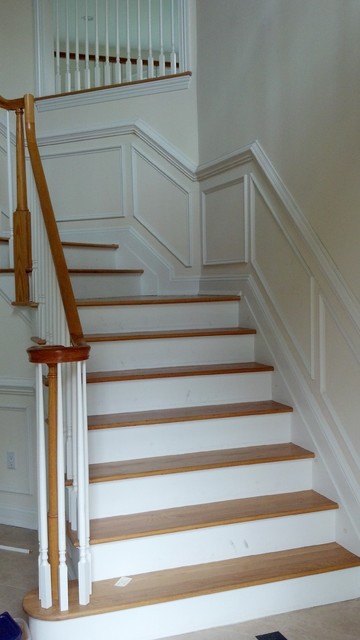 Architectural shadow box wainscoting - Traditional - Staircase - New ...