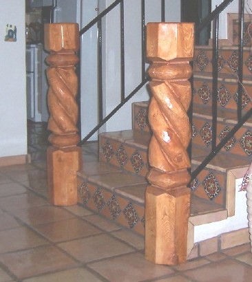 Artistic Wooden Staircase Post - Southwestern - Staircase - Denver - by ...