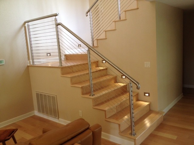 Bakersfield CA Round Stainless Post and Rail with Stainless Cable ...