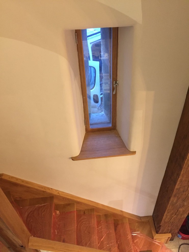 Barn Conversion Recessed Window on Stairs - Rustic - Staircase ...