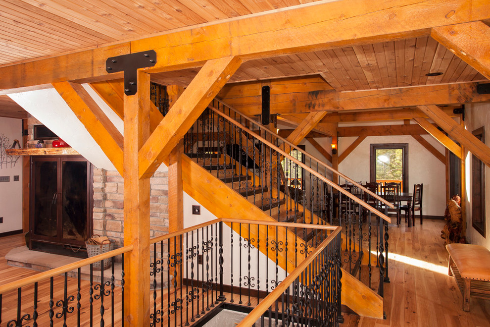 Barn Home with a View! - Rustic - Staircase - Other - by Sand Creek ...