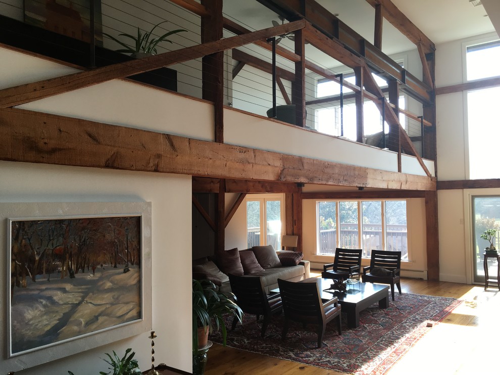 Barn house cable railing - Country - Staircase - Philadelphia - by ...