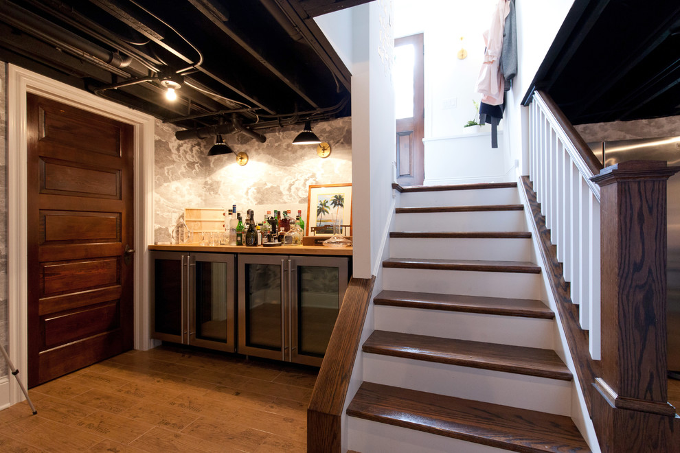 Basement stairs - Farmhouse - Staircase - Chicago - by Meyer Design | Houzz