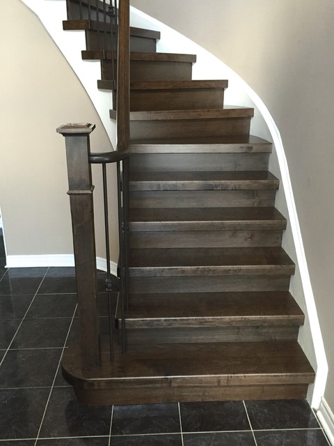 Before & After Refurbished Stairs - Traditional - Staircase - Toronto ...