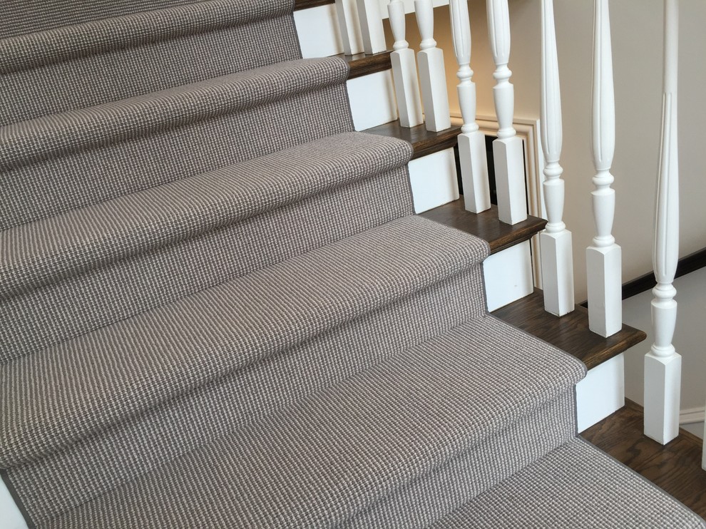 Beige Wool Stair Runner - Staircase - Boston - by The Carpet Workroom ...