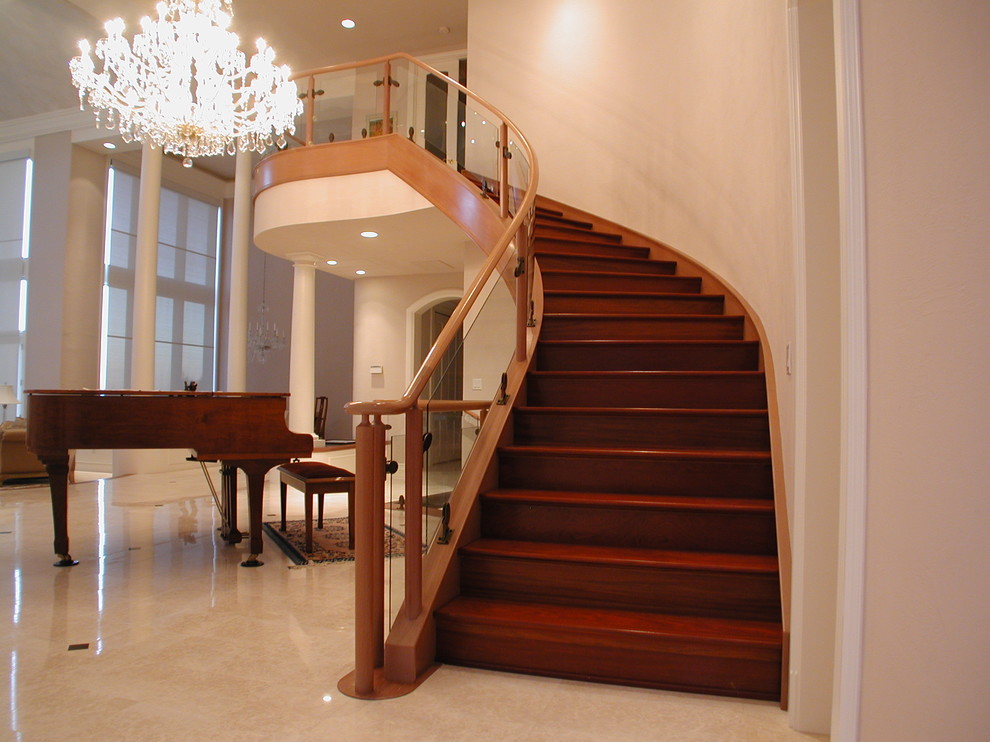 Bent glass - Modern - Staircase - Portland - by MW Design Workshop | Houzz
