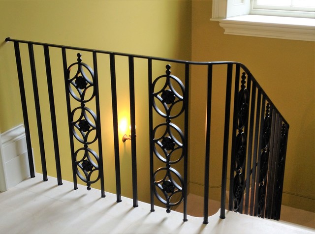 Bespoke Balustrade with Cast Iron Panels - Shown prior to Handrail ...