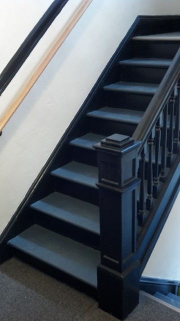 black stairway - Eclectic - Staircase - Boston - by Dishington ...