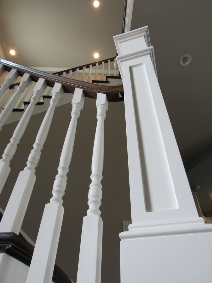 Box Newel Theme Railing with Radius Flare. Amidon Res - Traditional ...