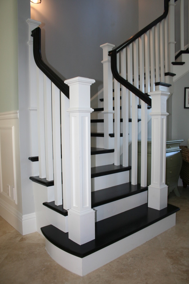 Box Newel Theme Stair. Vatland Residence - Traditional - Staircase ...