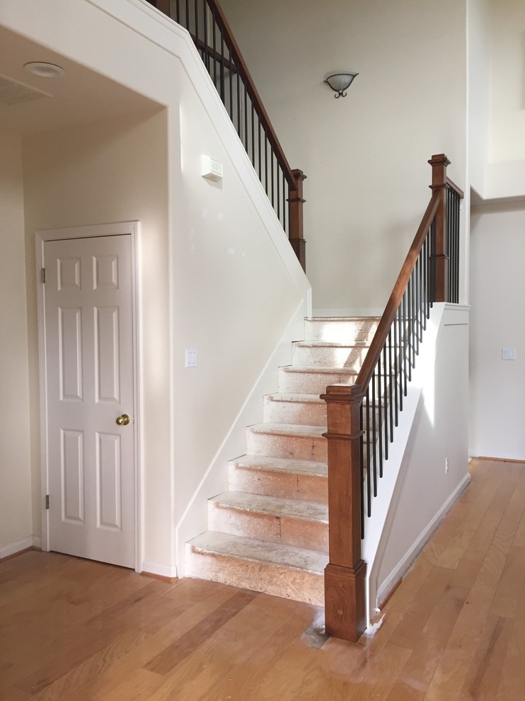 Box Newels with Simple Iron Balusters - Contemporary - Staircase - San ...