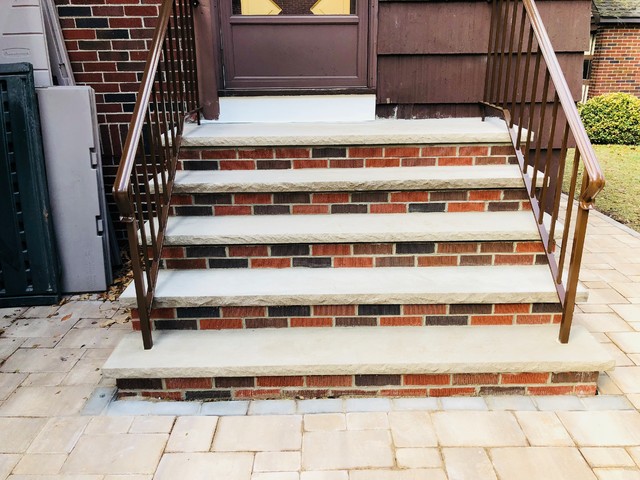 Brick Steps & Backyard Patio - Staircase - New York - by Tribeca ...
