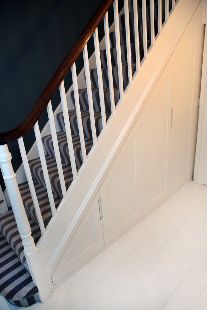 Built in shaker style under stairs storage - Traditional - Staircase ...