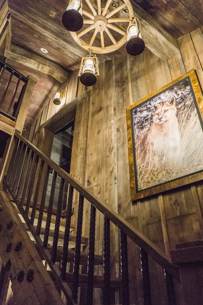 Bunkhouse Entry- Allenspark Bunkhouse - Rustic - Staircase - Denver ...