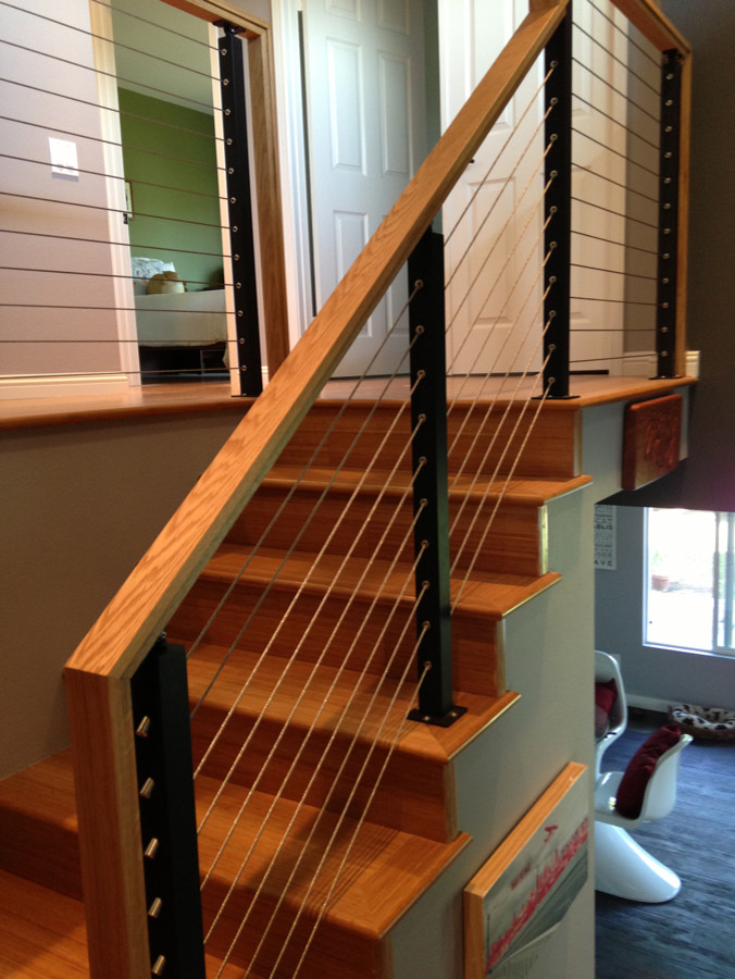 Cable Rail - Contemporary - Staircase - Chicago - by StairSupplies | Houzz