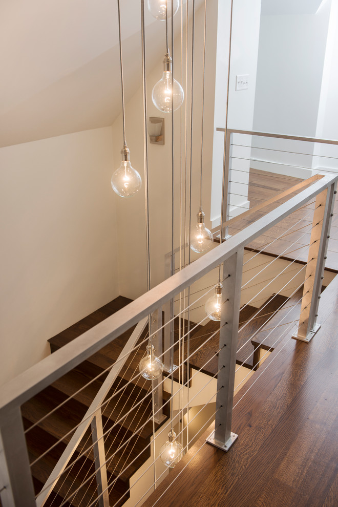 Cable Railing and Pendant Lighting - Modern - Staircase - Boston - by ...