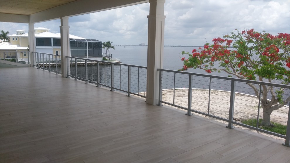 Cable Railing Staircase - Staircase - Miami - by Florida Stairworks ...