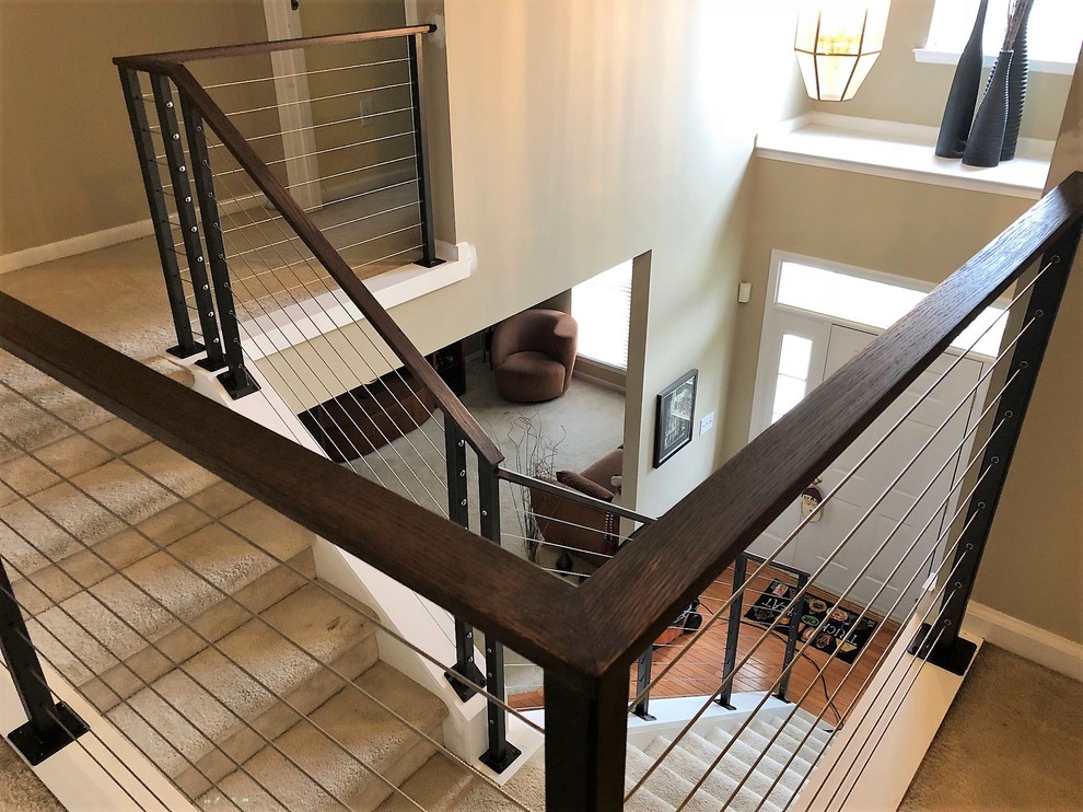 Cable railing system - Staircase - Philadelphia - by Capozzoli ...
