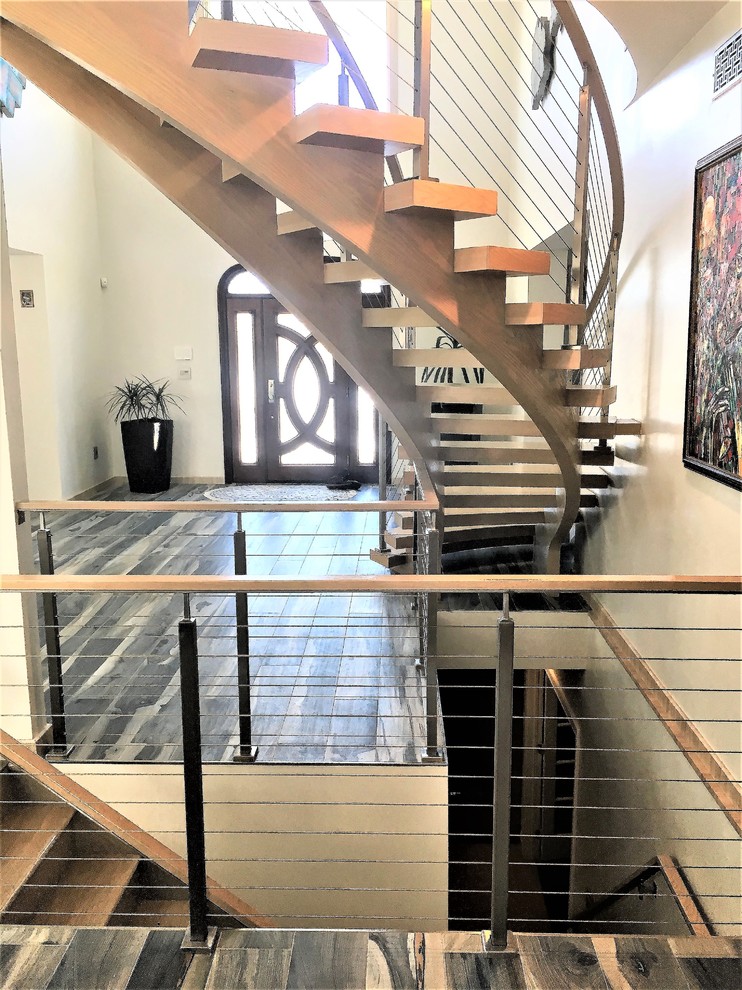 Cable railing system - Staircase - Philadelphia - by Capozzoli ...