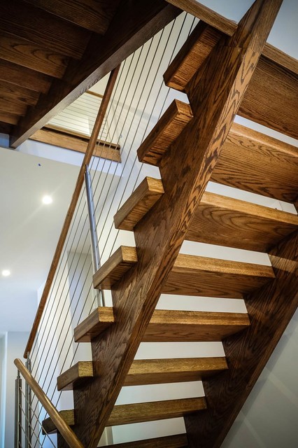 Cable - Staircase - Modern - Staircase - Atlanta - by Southern ...