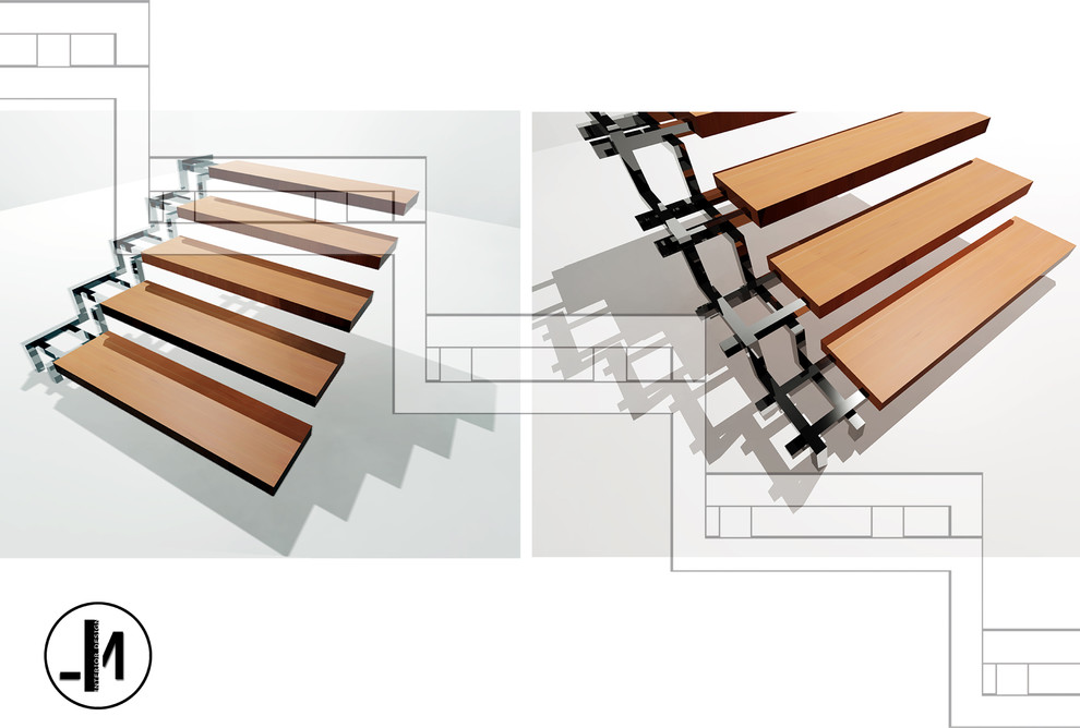 cantilevered steps - Contemporary - Staircase - New York - by LEONARD ...