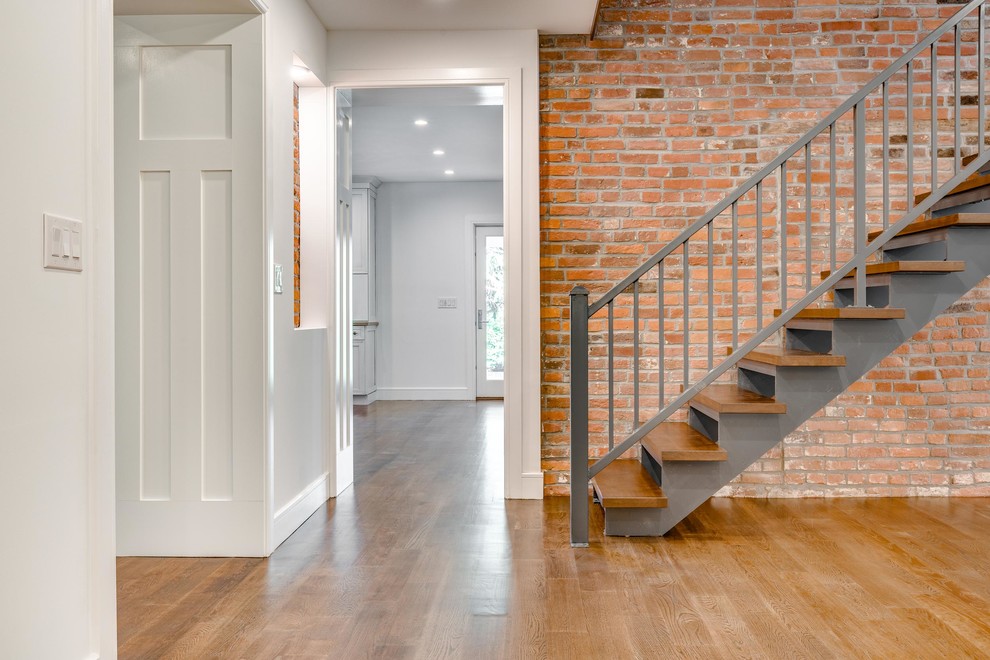Center-Hall Colonial Reimagined - Contemporary - Staircase ...