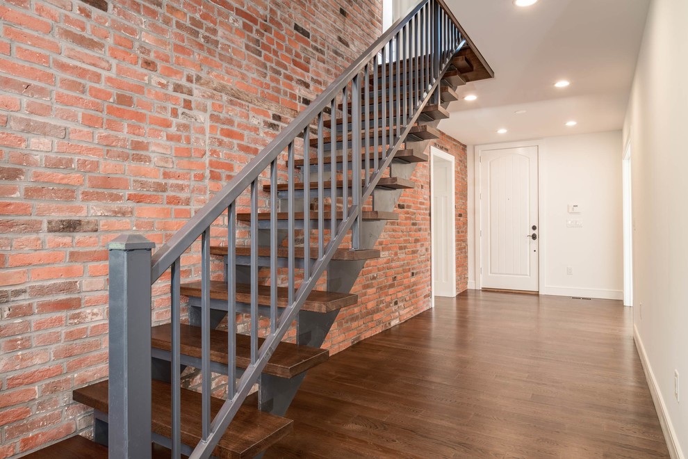 Center-Hall Colonial Reimagined - Contemporary - Staircase ...