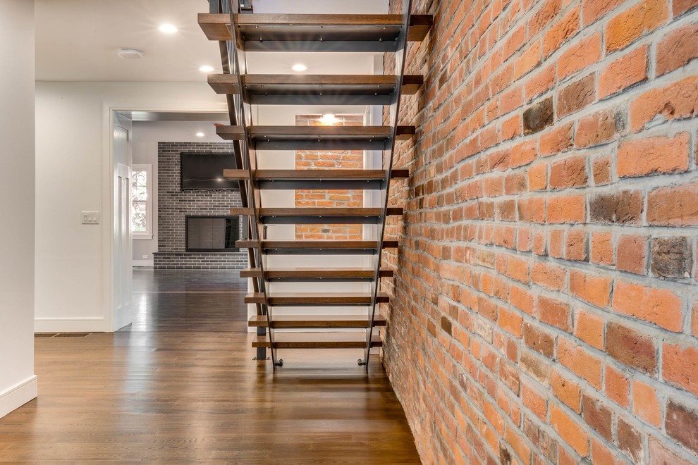 Center-Hall Colonial Reimagined - Contemporary - Staircase ...