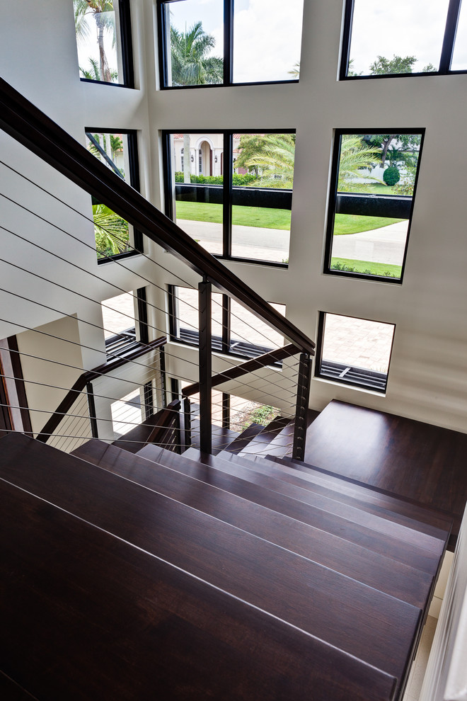 Center Stringer Stair - Modern - Staircase - Miami - by Feil Inc. Wood ...